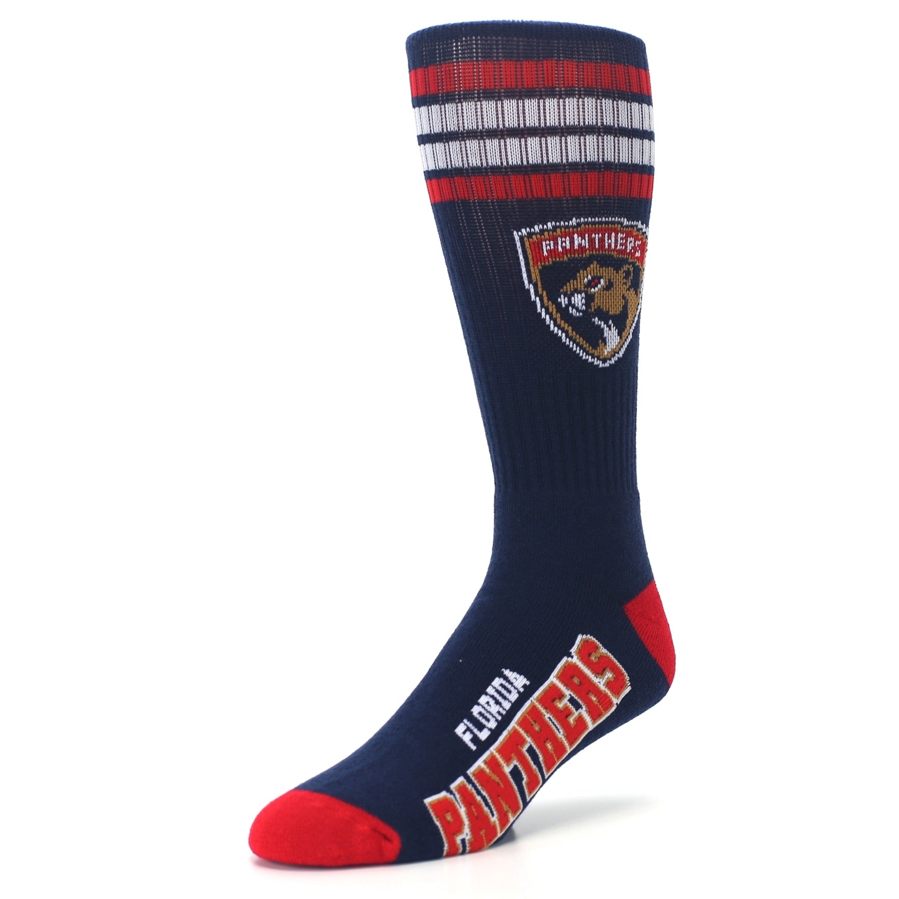 Florida Panthers Socks - Men's Athletic Crew Socks